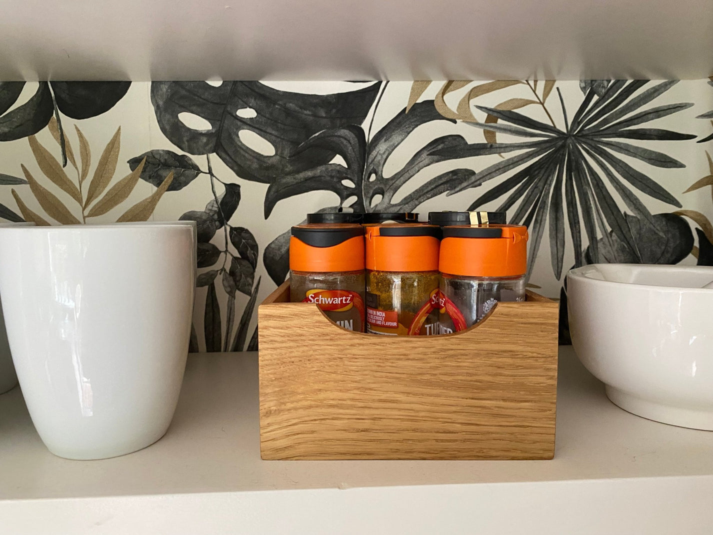 Small Oak Storage Boxes (ideal for jars of spices, reels of thread, st ...
